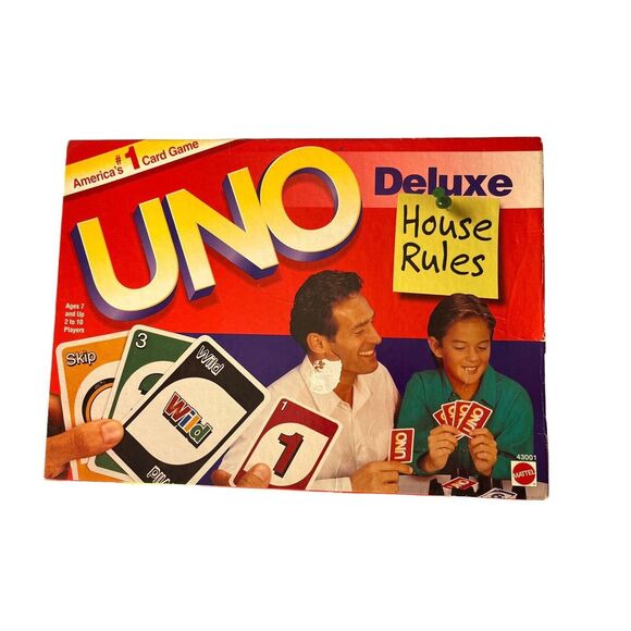 Mattel | Games | Uno Deluxe House Rules 998 Complete Mattel 4301 | Poshmark